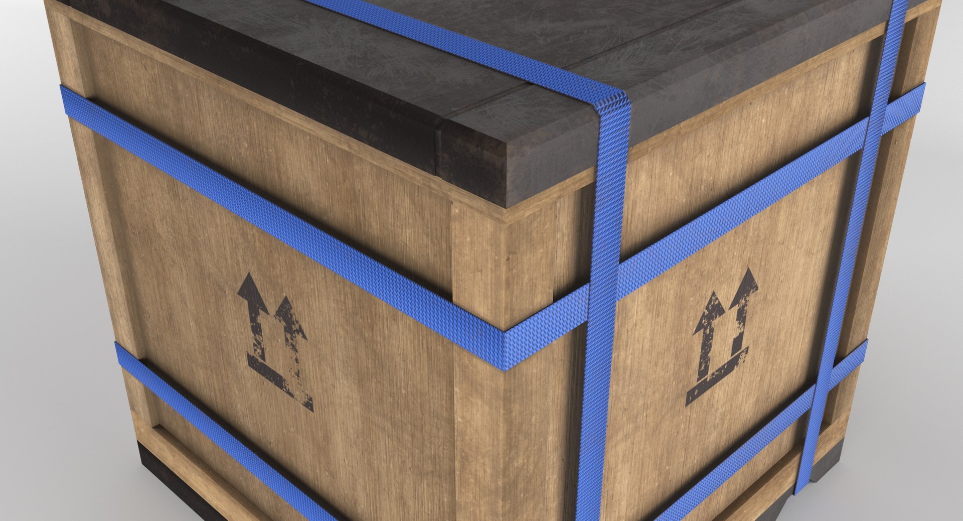 3D Wooden Cargo Box Model - TurboSquid 1335836