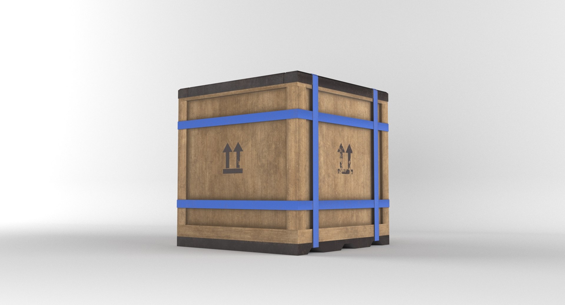 3D Wooden Cargo Box Model - TurboSquid 1335836