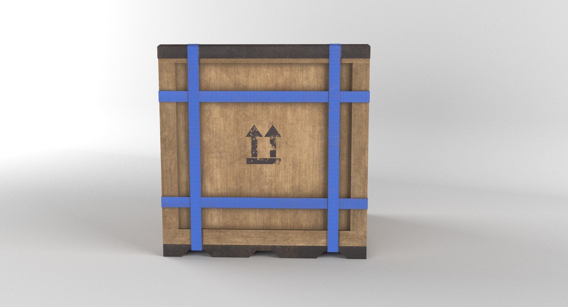 3D Wooden Cargo Box Model - TurboSquid 1335836