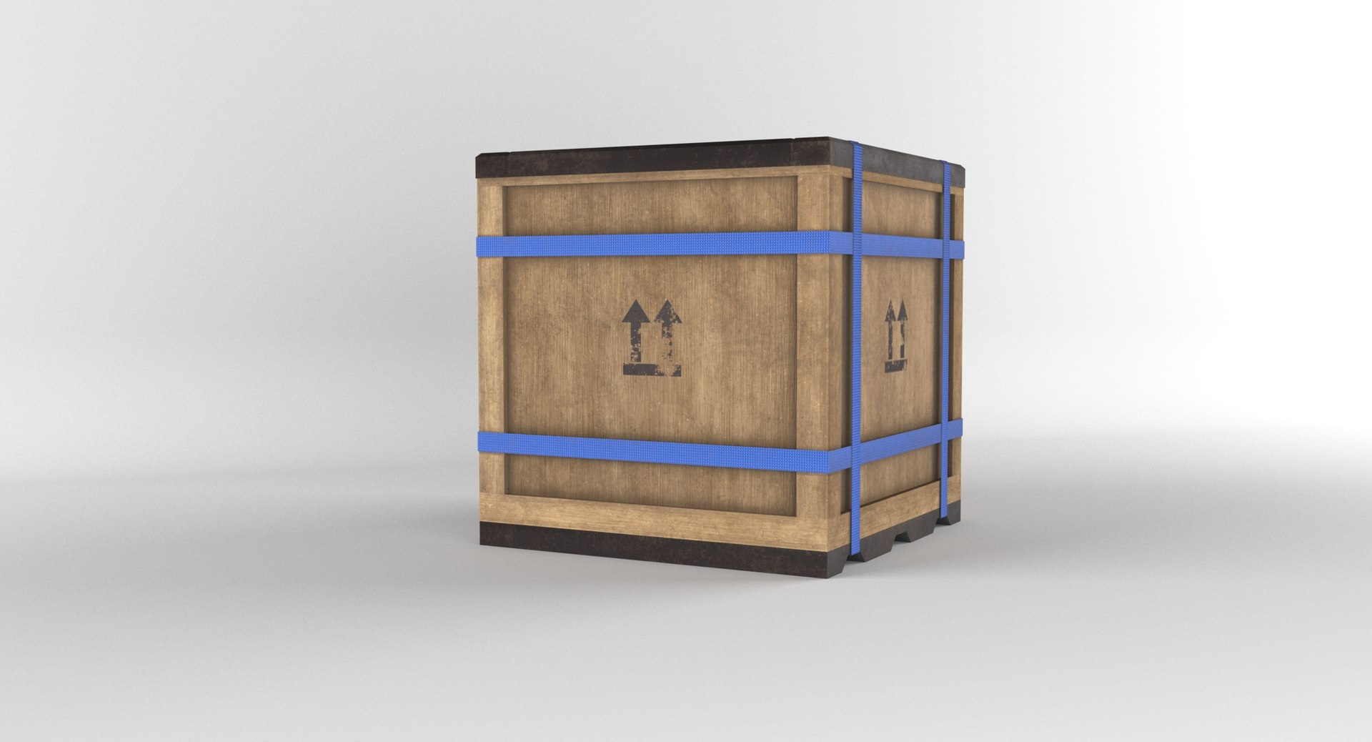 3D Wooden Cargo Box Model - TurboSquid 1335836