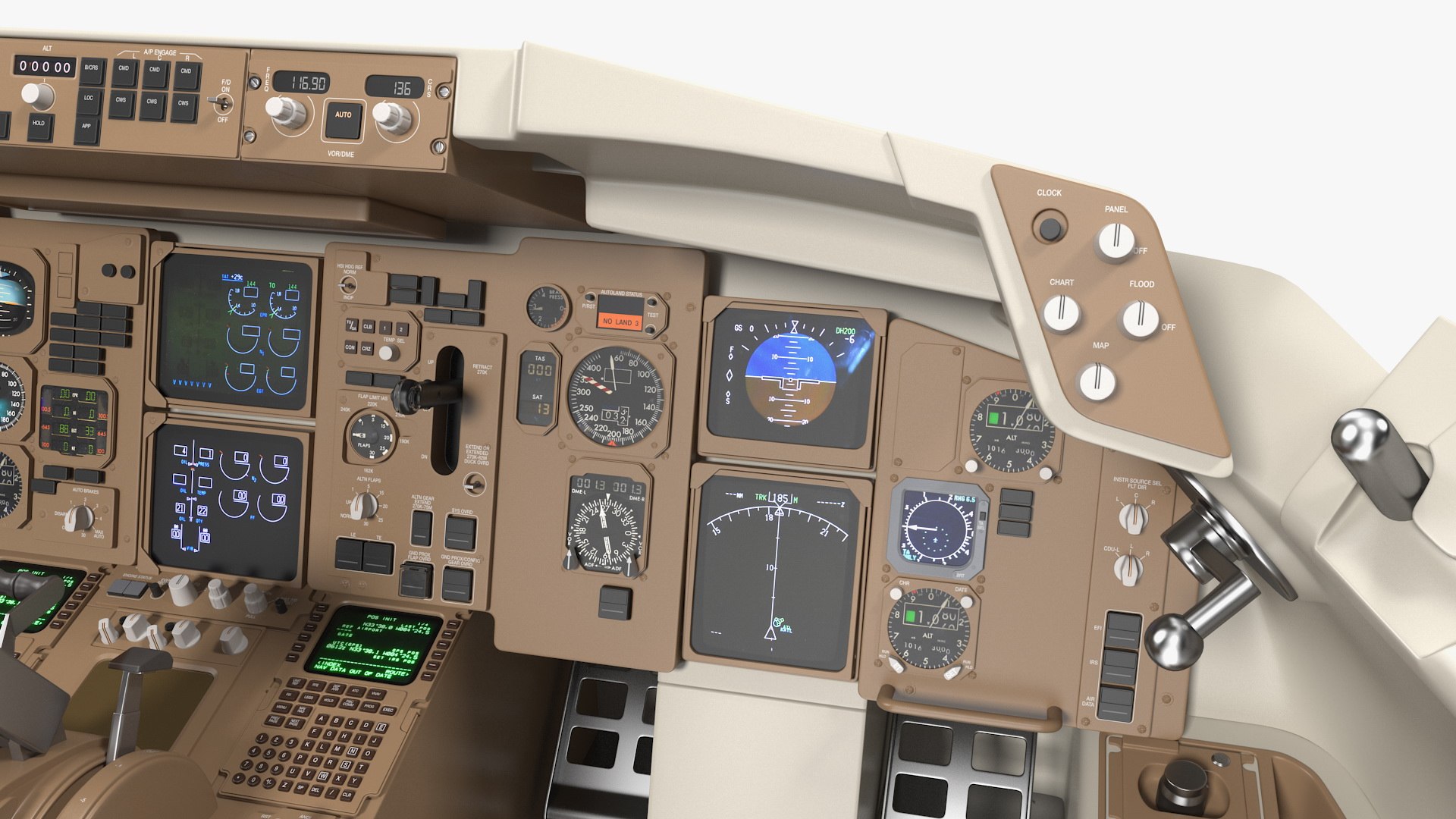 Commercial airplane pilot cockpit 3D model - TurboSquid 1646760