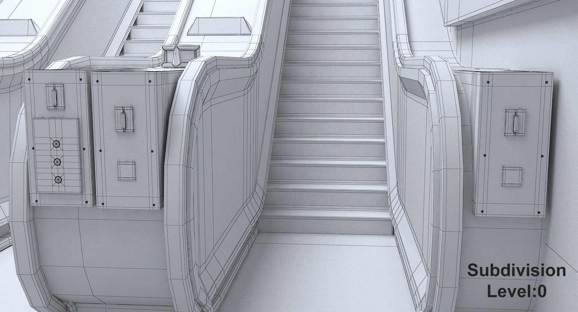 3D Scene Underground Tube Escalator - TurboSquid 1247760