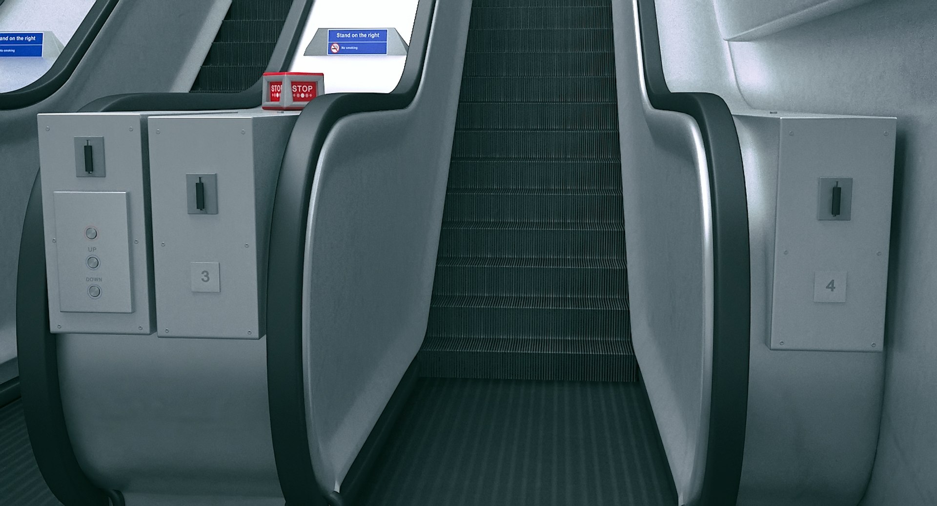 3D Scene Underground Tube Escalator - TurboSquid 1247760