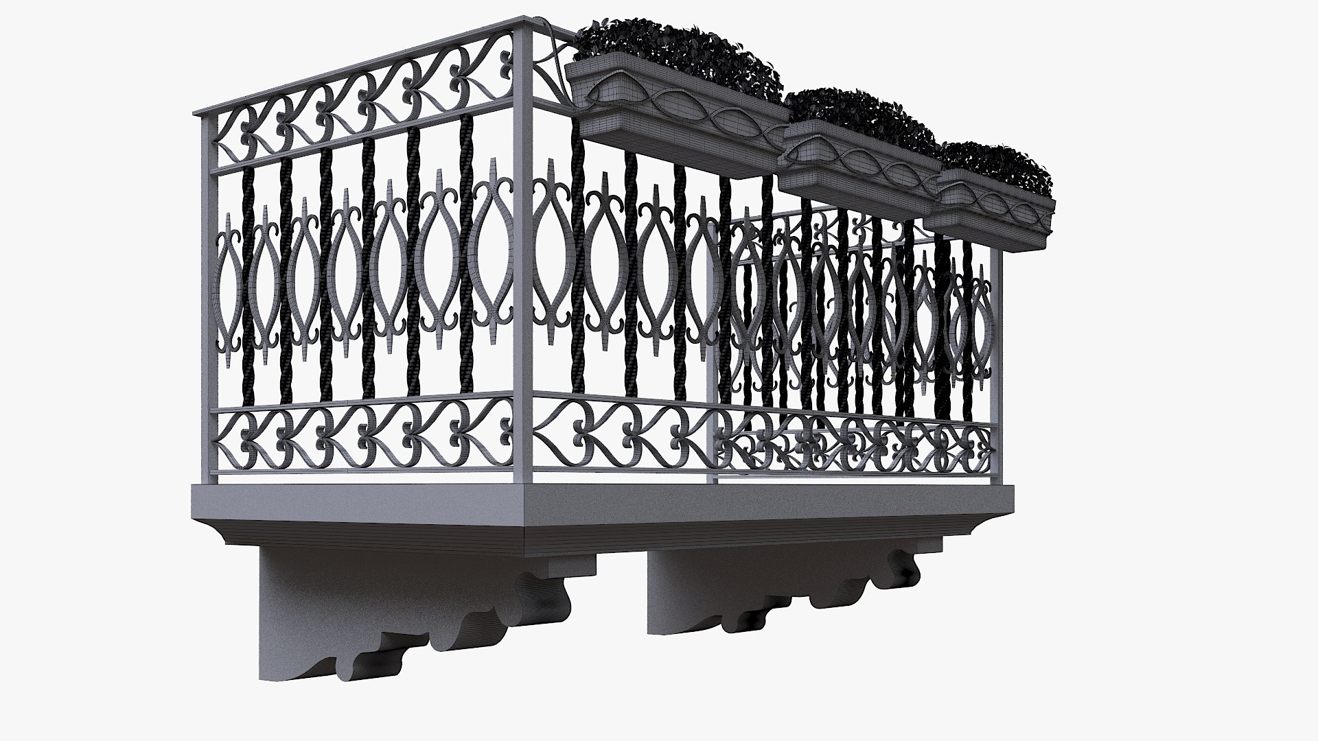 3D Model Balcony - TurboSquid 1842817