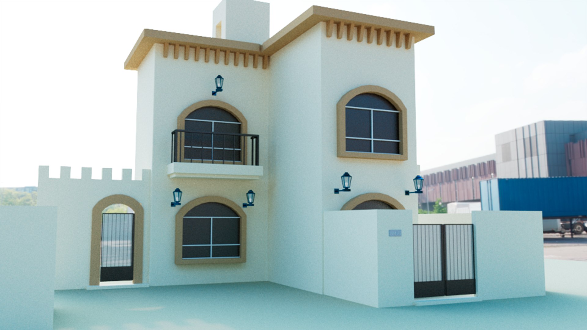 Kuwaiti House 3D Model - TurboSquid 2346163