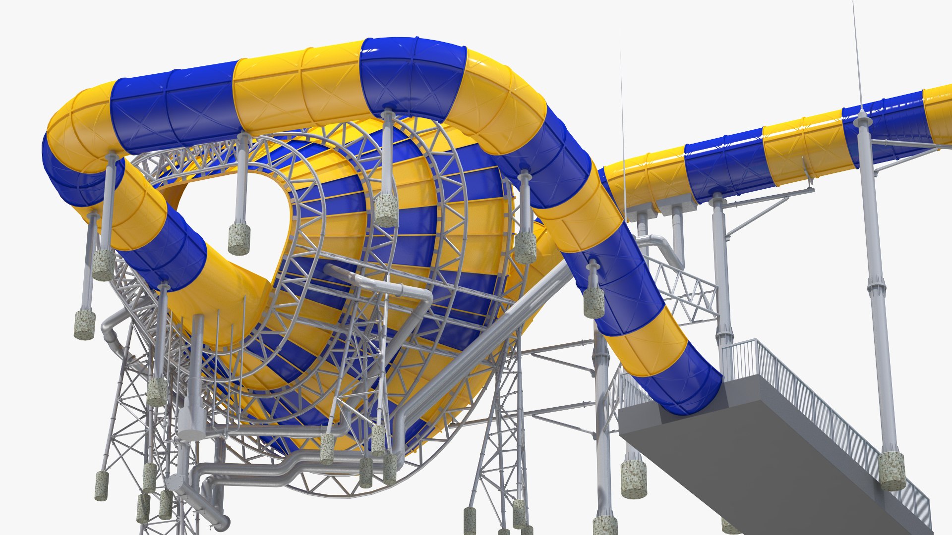 3D Giant Funnel Waterslide Water Slide Model - TurboSquid 1505583
