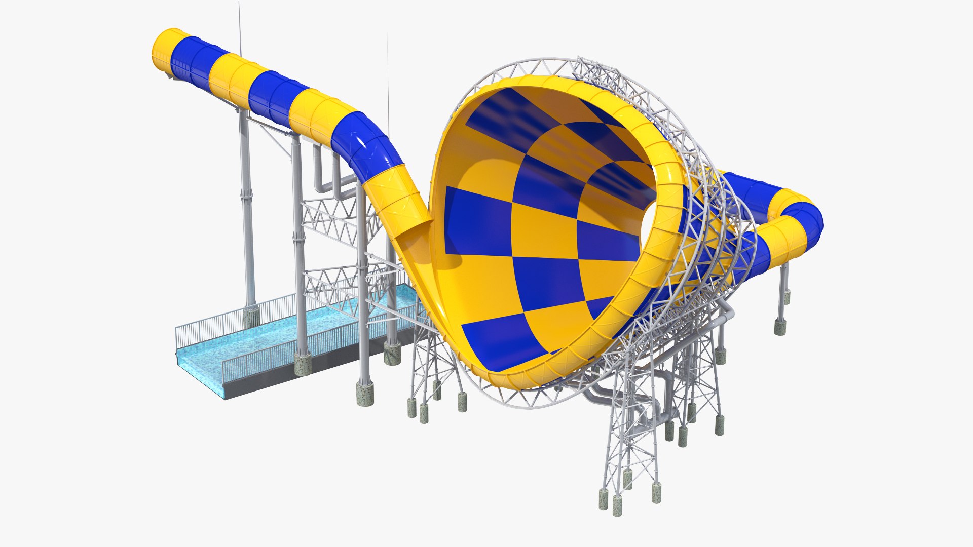 3D Giant Funnel Waterslide Water Slide Model - TurboSquid 1505583