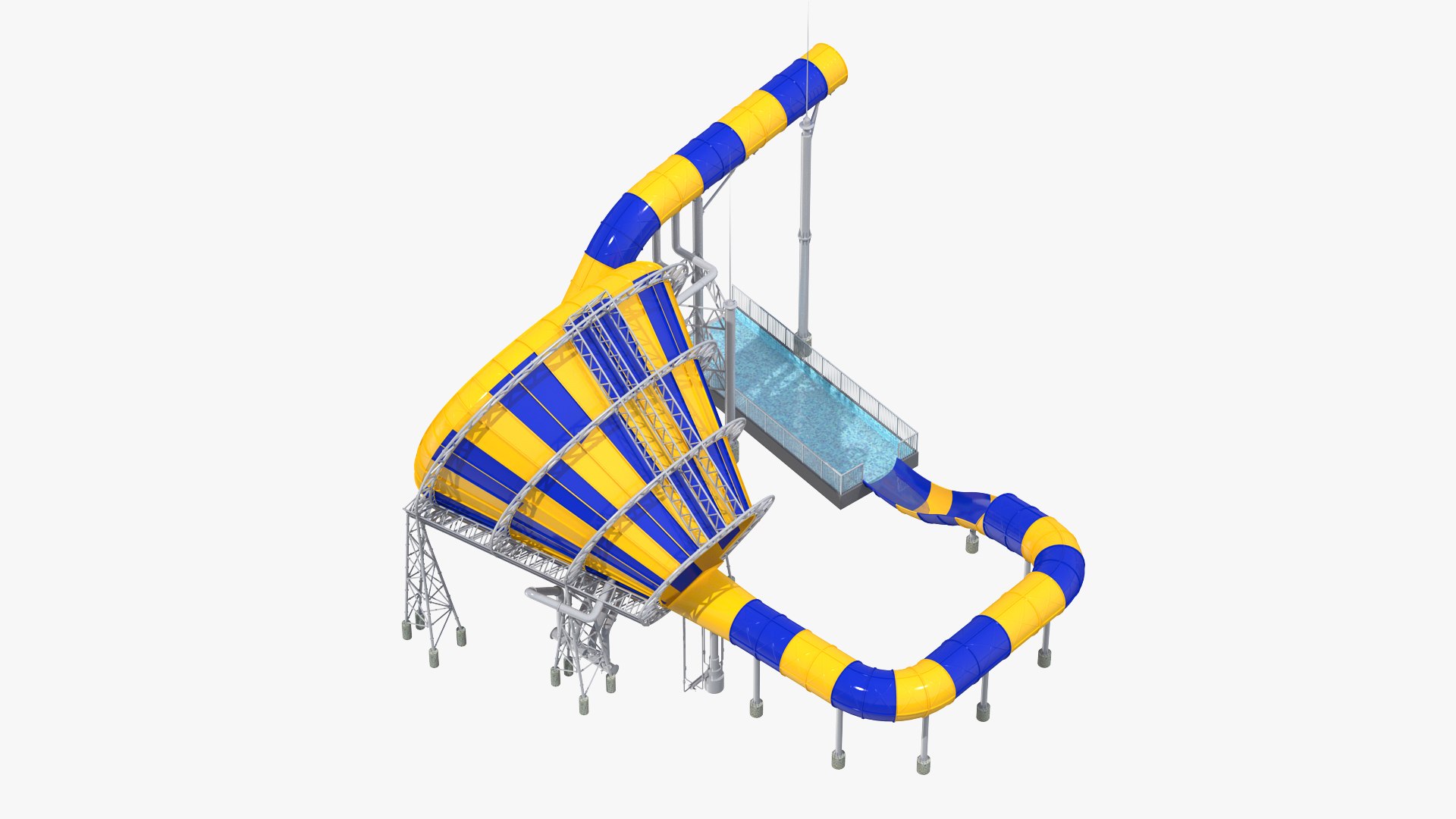 3D Giant Funnel Waterslide Water Slide Model - TurboSquid 1505583