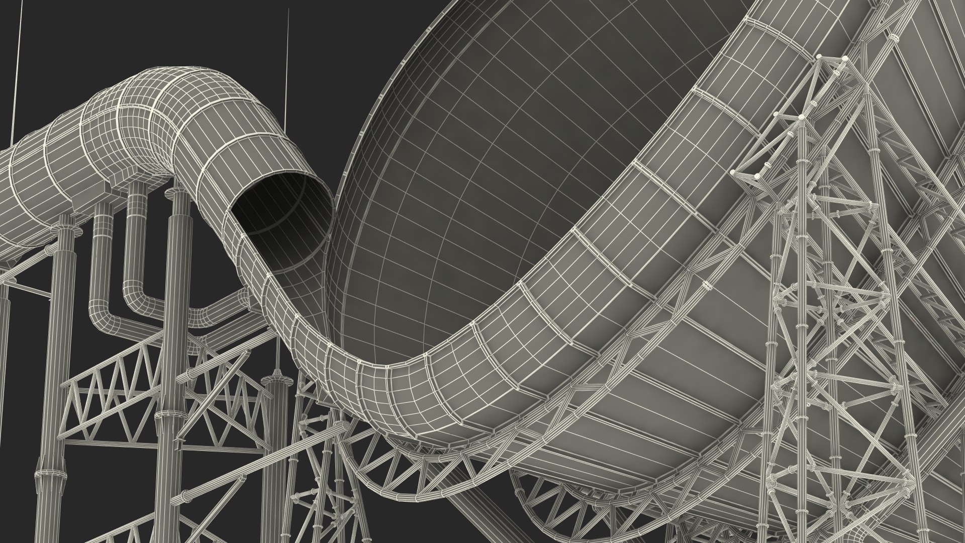 3D giant funnel waterslide water slide model - TurboSquid 1505583