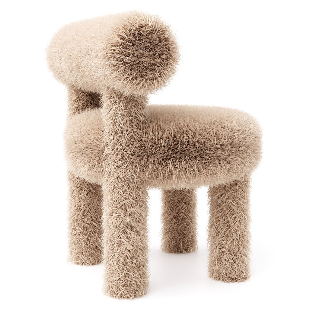 Free Noom Chair Gropius CS1 Fluffy Edition Model - TurboSquid 2271356
