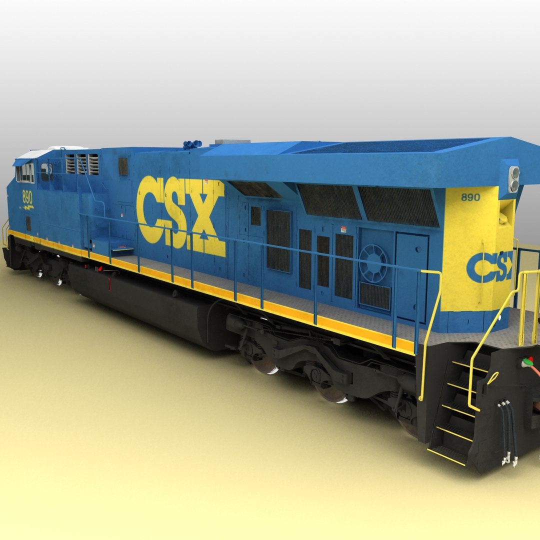3d Ge Es44ac Locomotive Engines