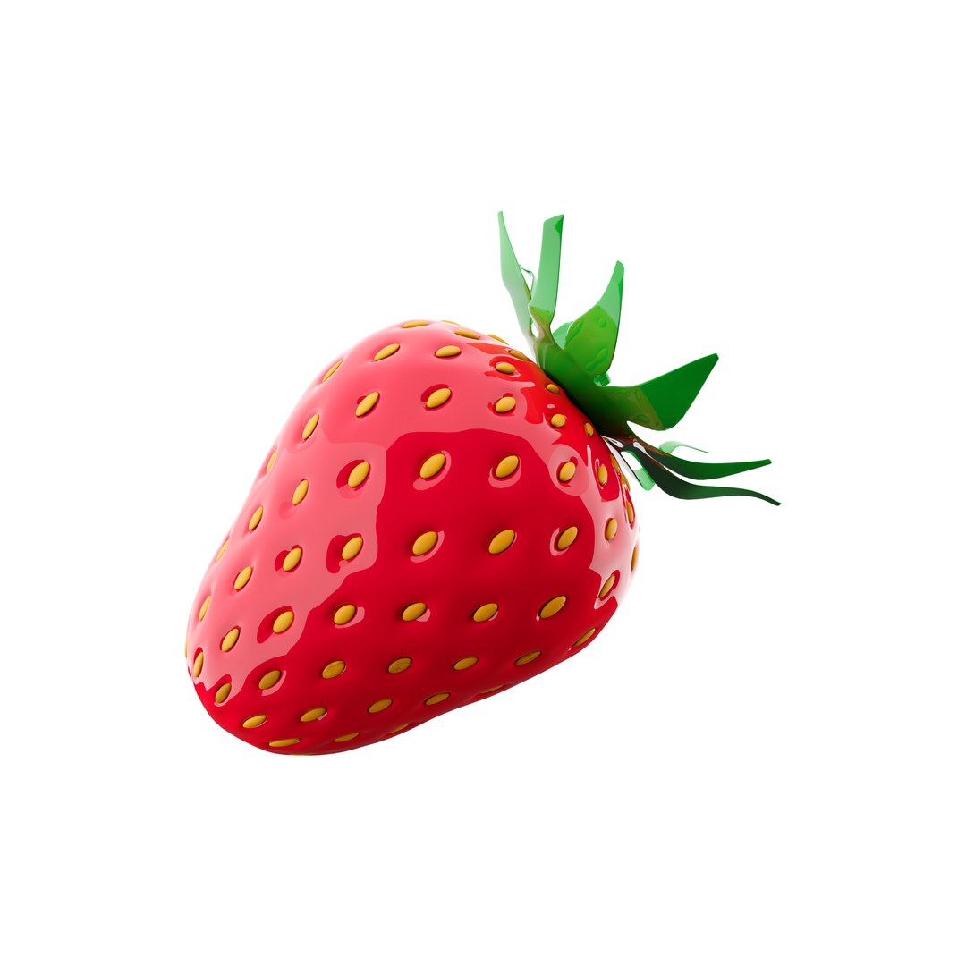 3D Strawberry Icon - TurboSquid 2044244