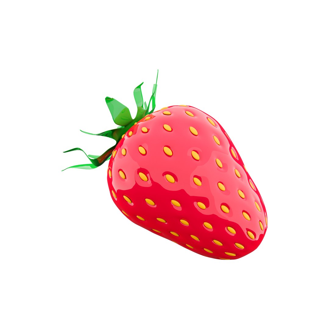 3D Strawberry Icon - TurboSquid 2044244