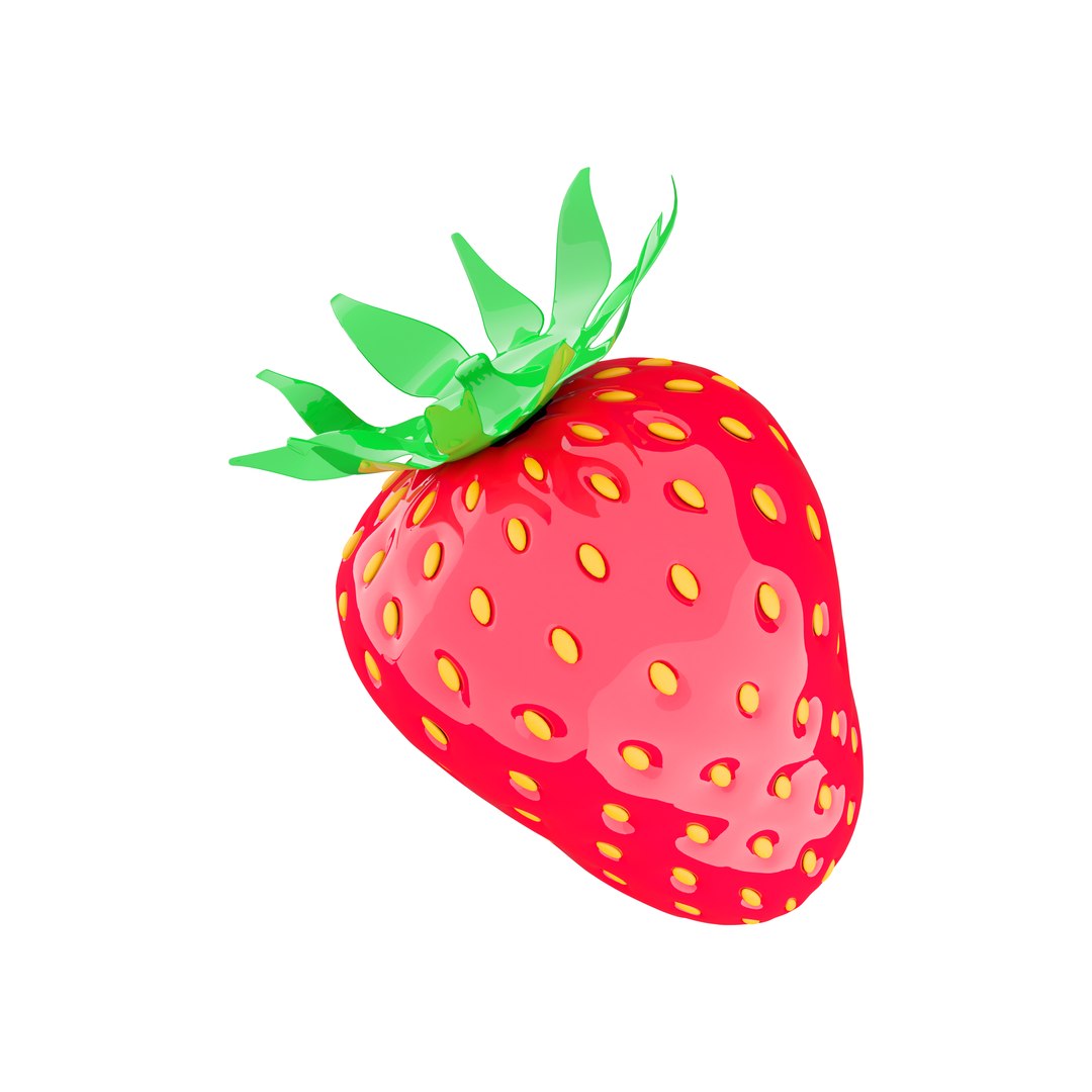 3D Strawberry Icon - TurboSquid 2044244