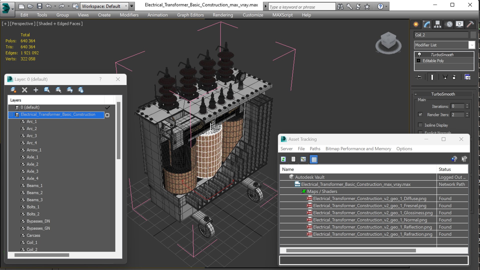 Electrical Transformer Basic Construction 3D - TurboSquid 2155809