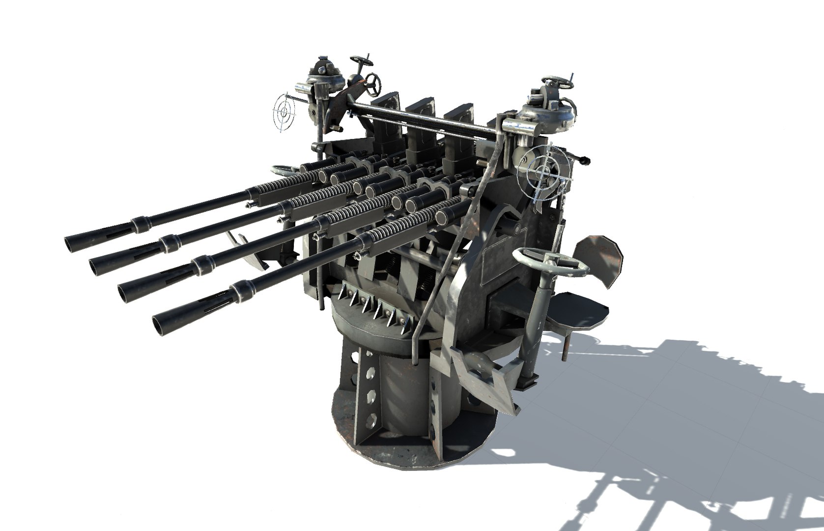 3D Heavy Machine Gun Barrel - TurboSquid 1341718