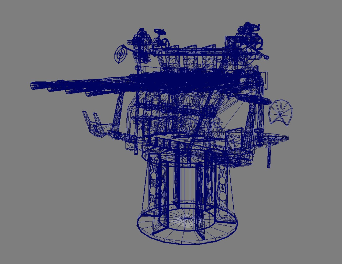 3D Heavy Machine Gun Barrel - TurboSquid 1341718