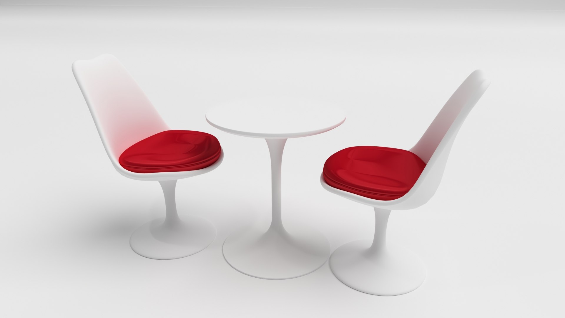 TULIP CHAIR TABLE Model - TurboSquid 1750265