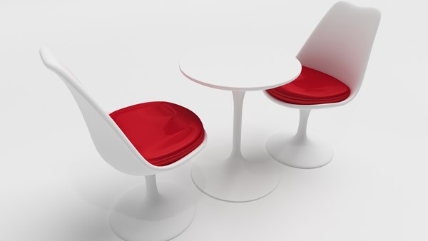 TULIP CHAIR TABLE model - TurboSquid 1750265