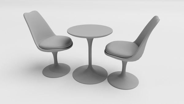 TULIP CHAIR TABLE model - TurboSquid 1750265