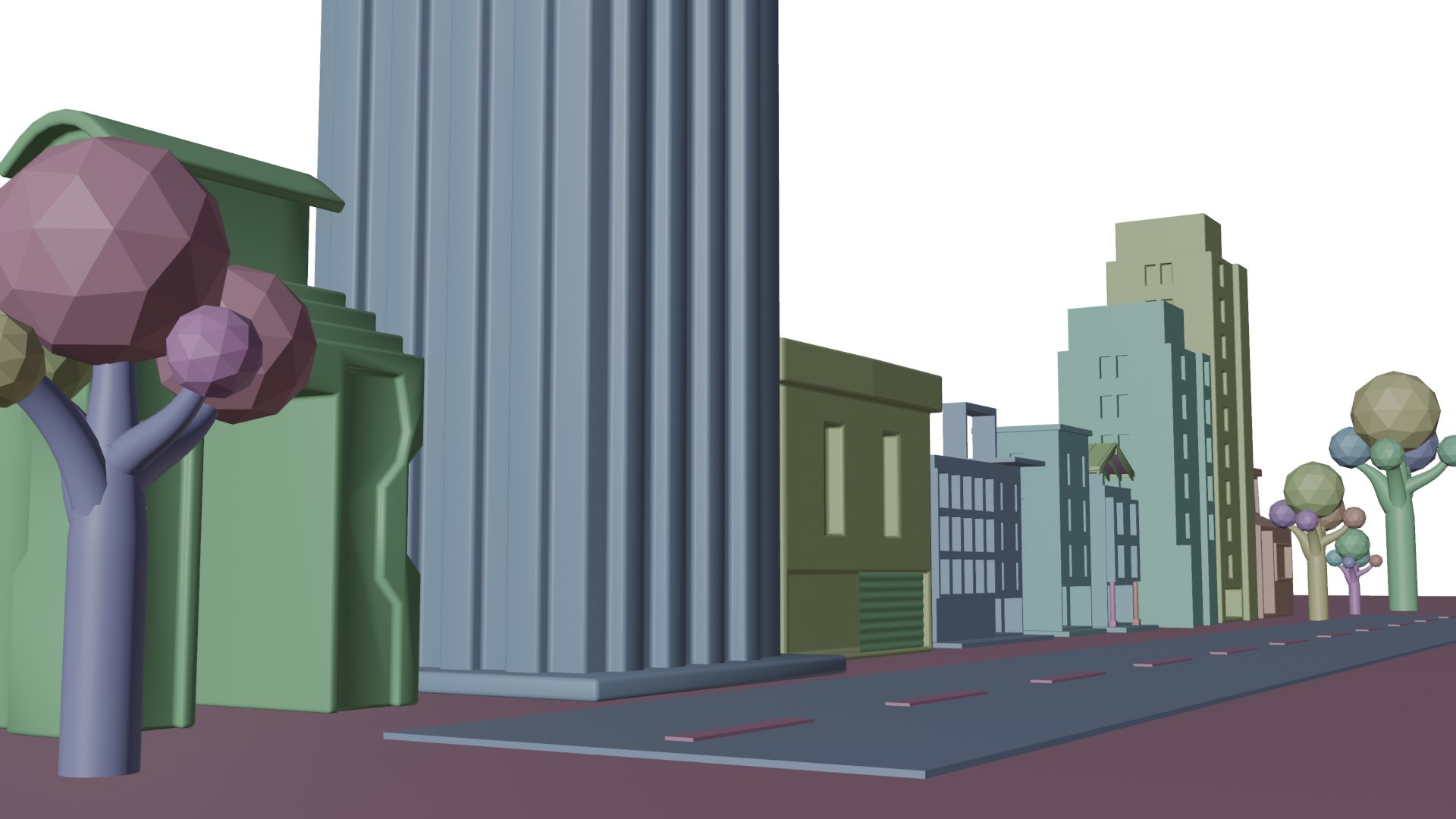 Urban - Low Poly 3d City Building Model Model - TurboSquid 2348529