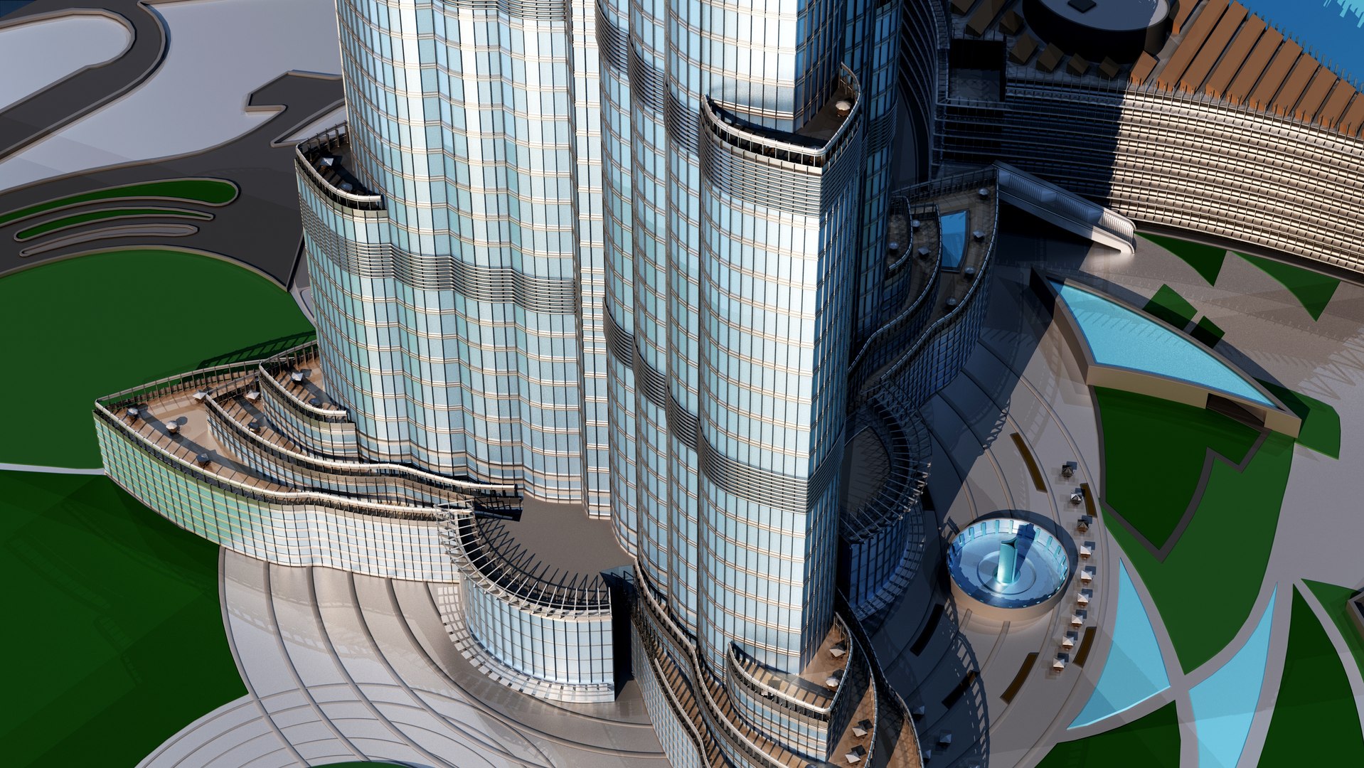 Burj Khalifa Tower 3D Model - TurboSquid 2066883