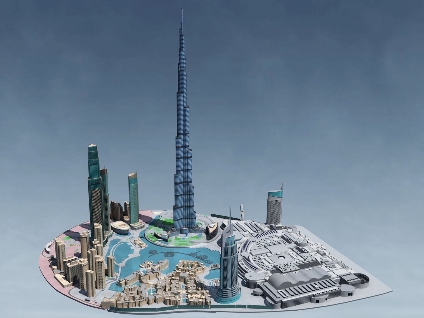 Burj Khalifa Tower 3D Model - TurboSquid 2066883