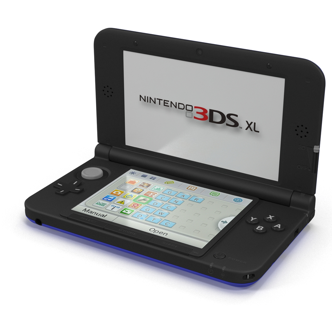 Nintendo Xl Blue 3d Model