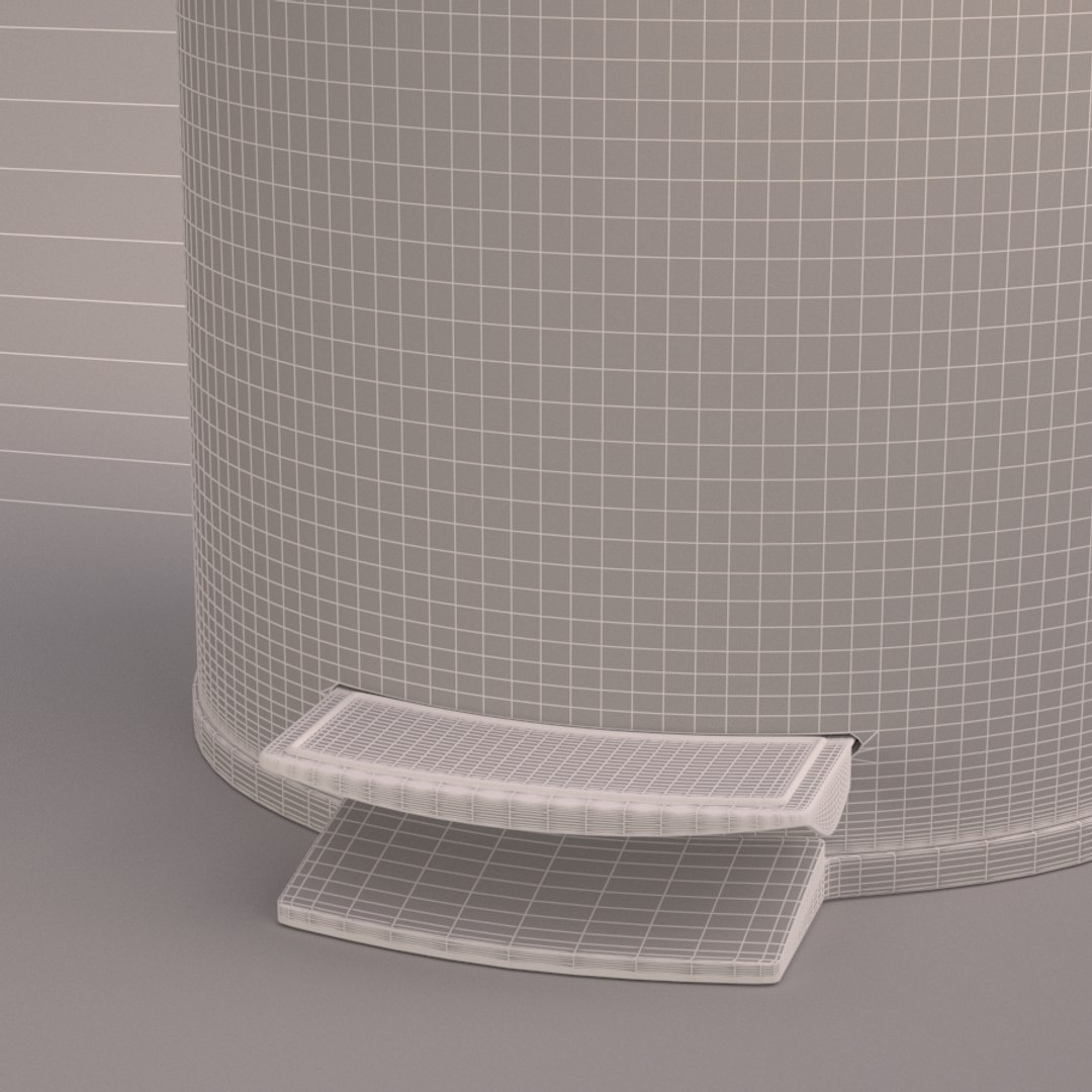 dustbin metal 3d model