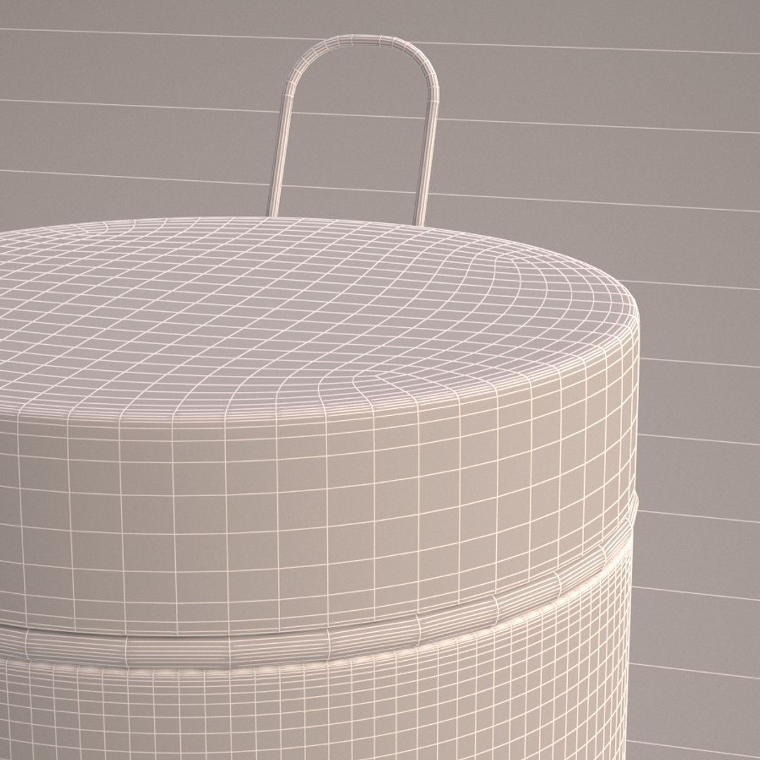 dustbin metal 3d model