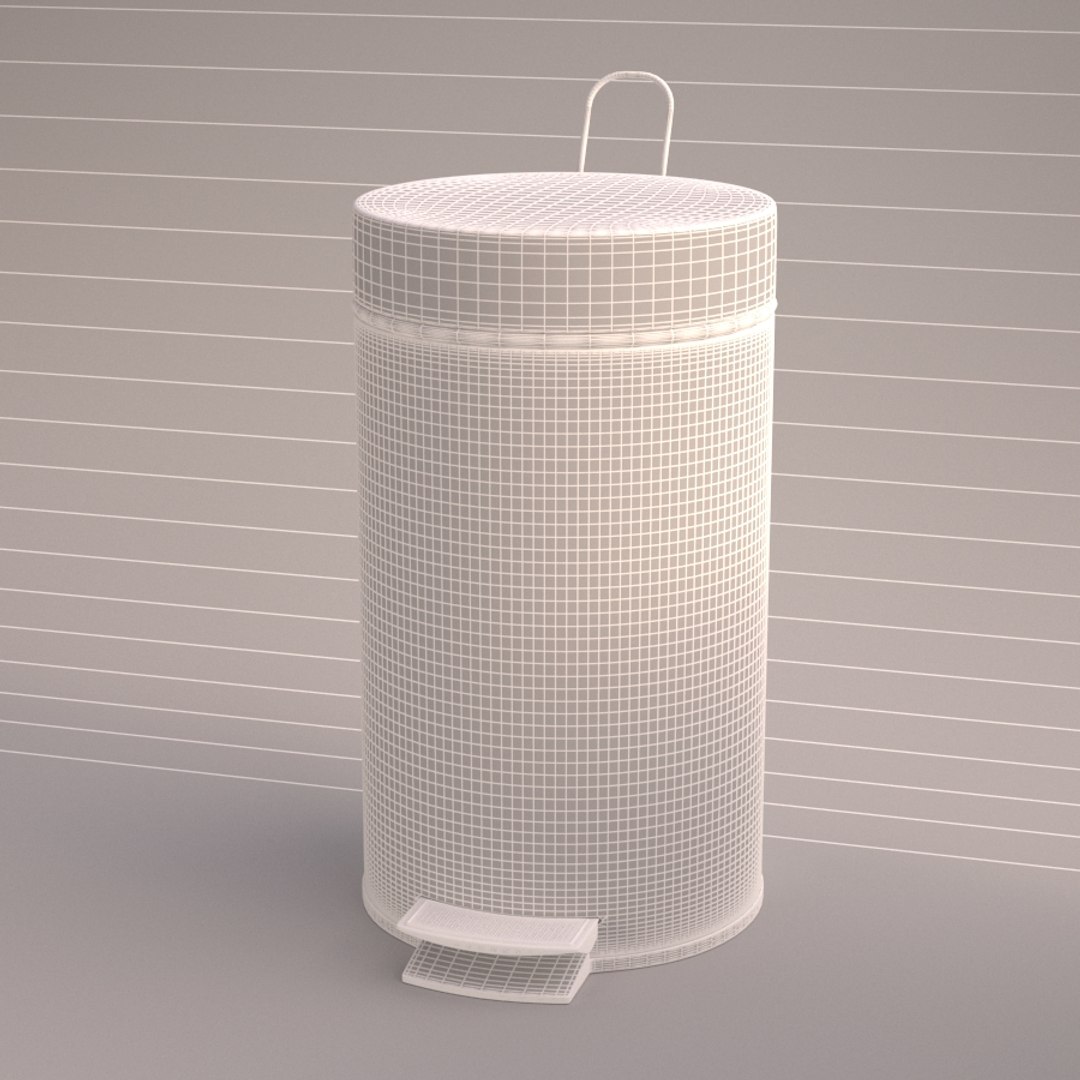 dustbin metal 3d model
