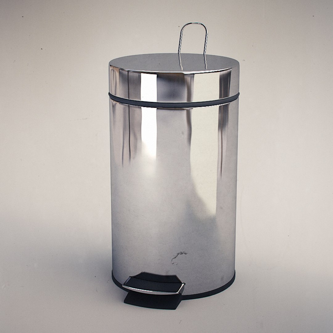 dustbin metal 3d model