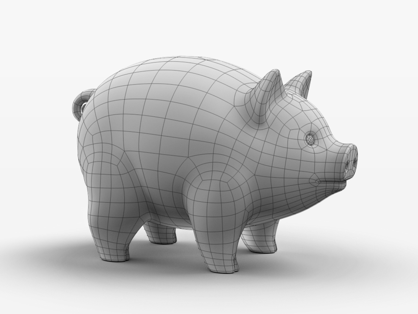 3d obj pig piggy bank