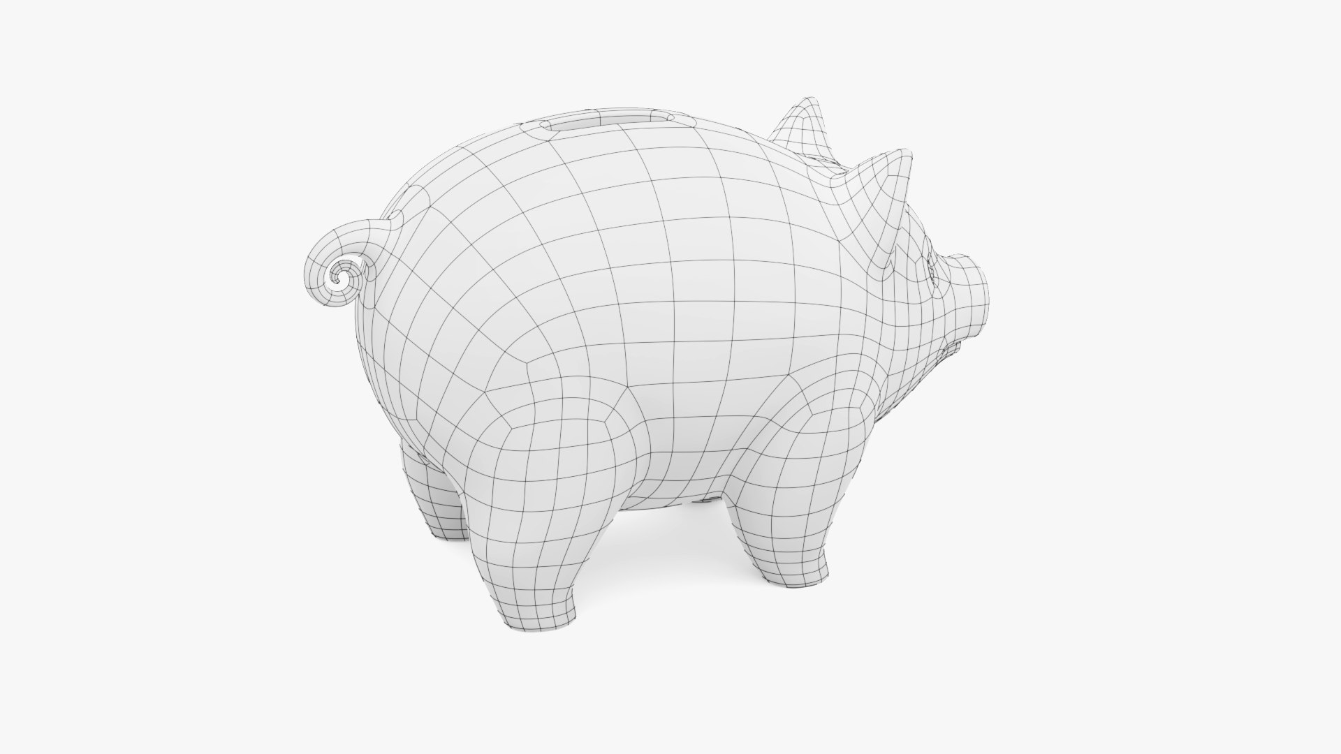 3d Obj Pig Piggy Bank