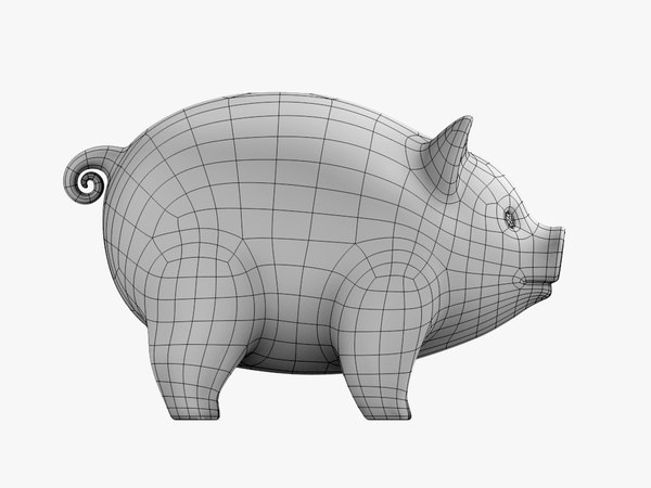 3d obj pig piggy bank