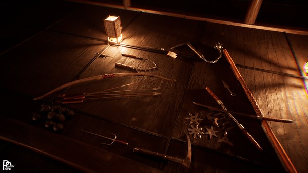 Armas Ninja 20 Ativos Modelo 3D - TurboSquid 2196419