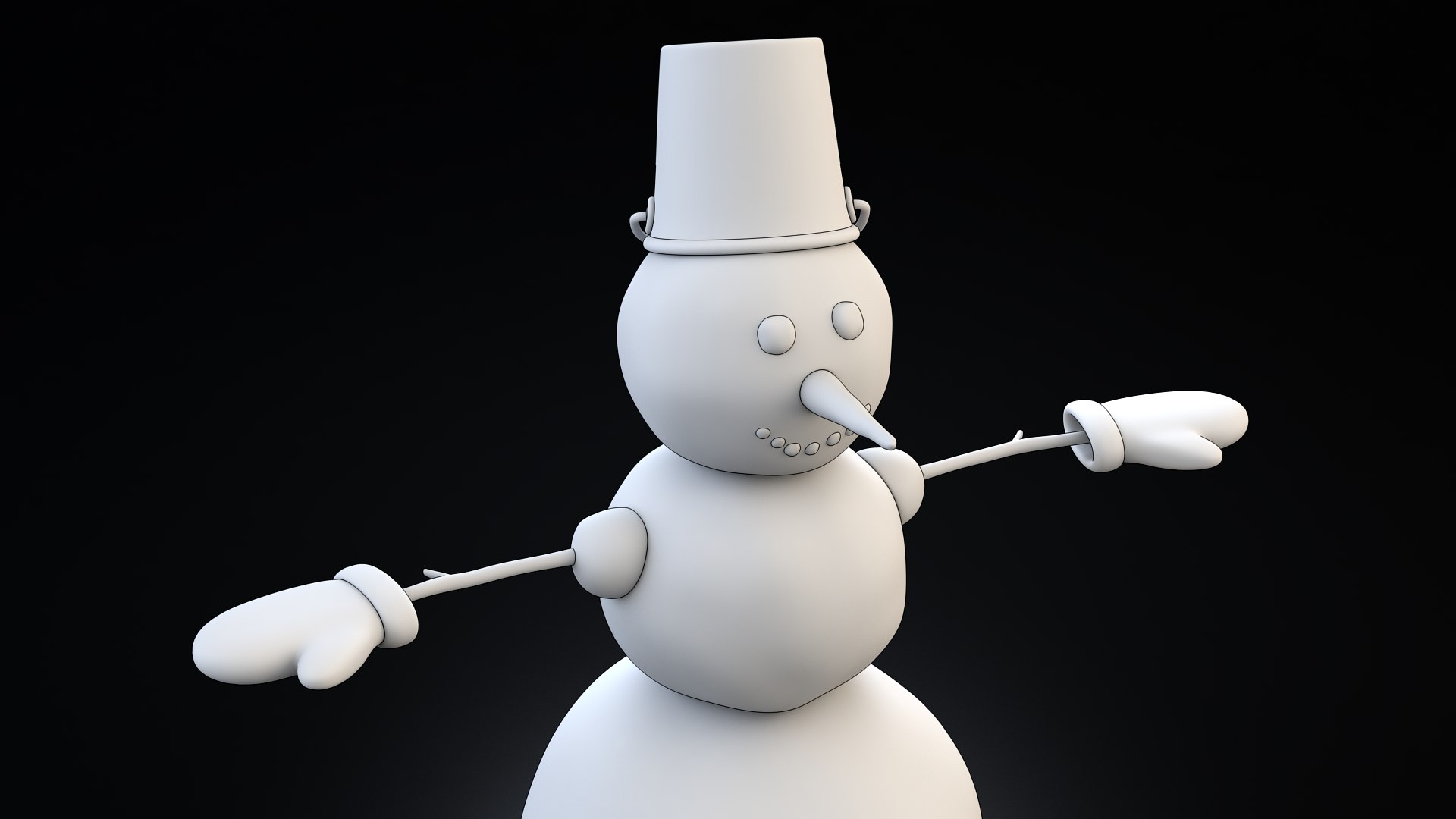 Cartoon snowman 3D model - TurboSquid 2180914