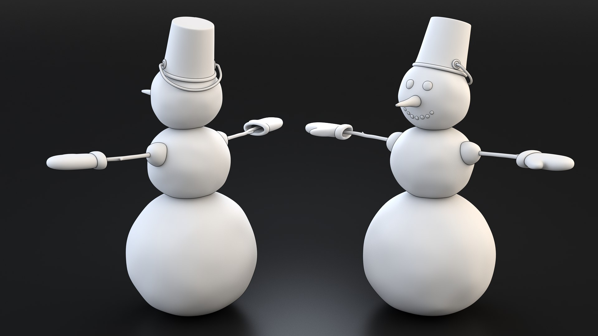 Cartoon snowman 3D model - TurboSquid 2180914