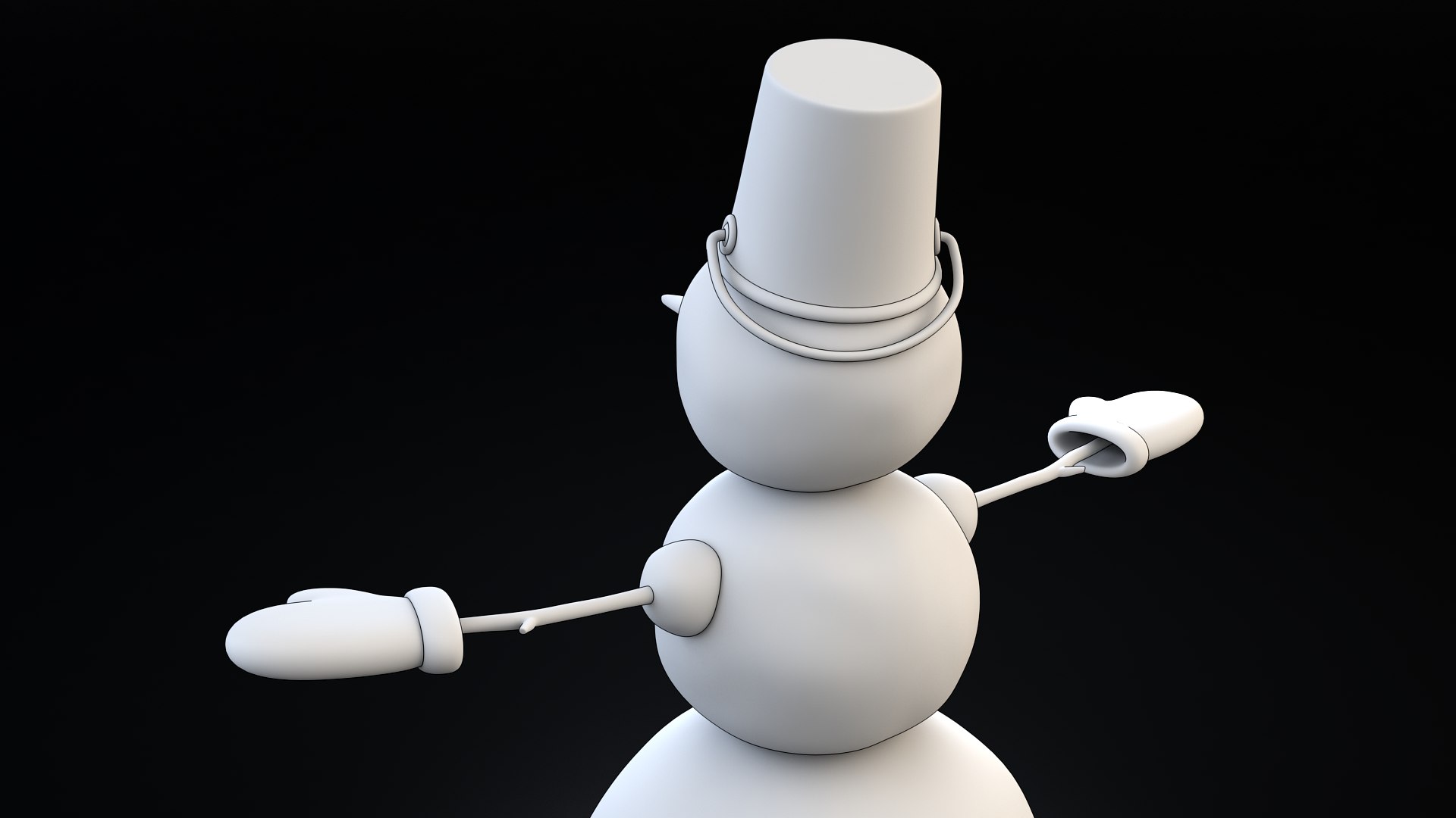 Cartoon snowman 3D model - TurboSquid 2180914