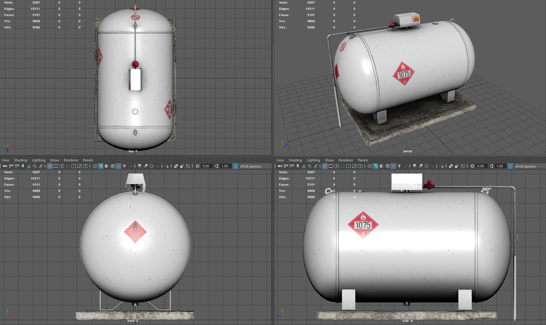 Gas Tank 3D - TurboSquid 1937062