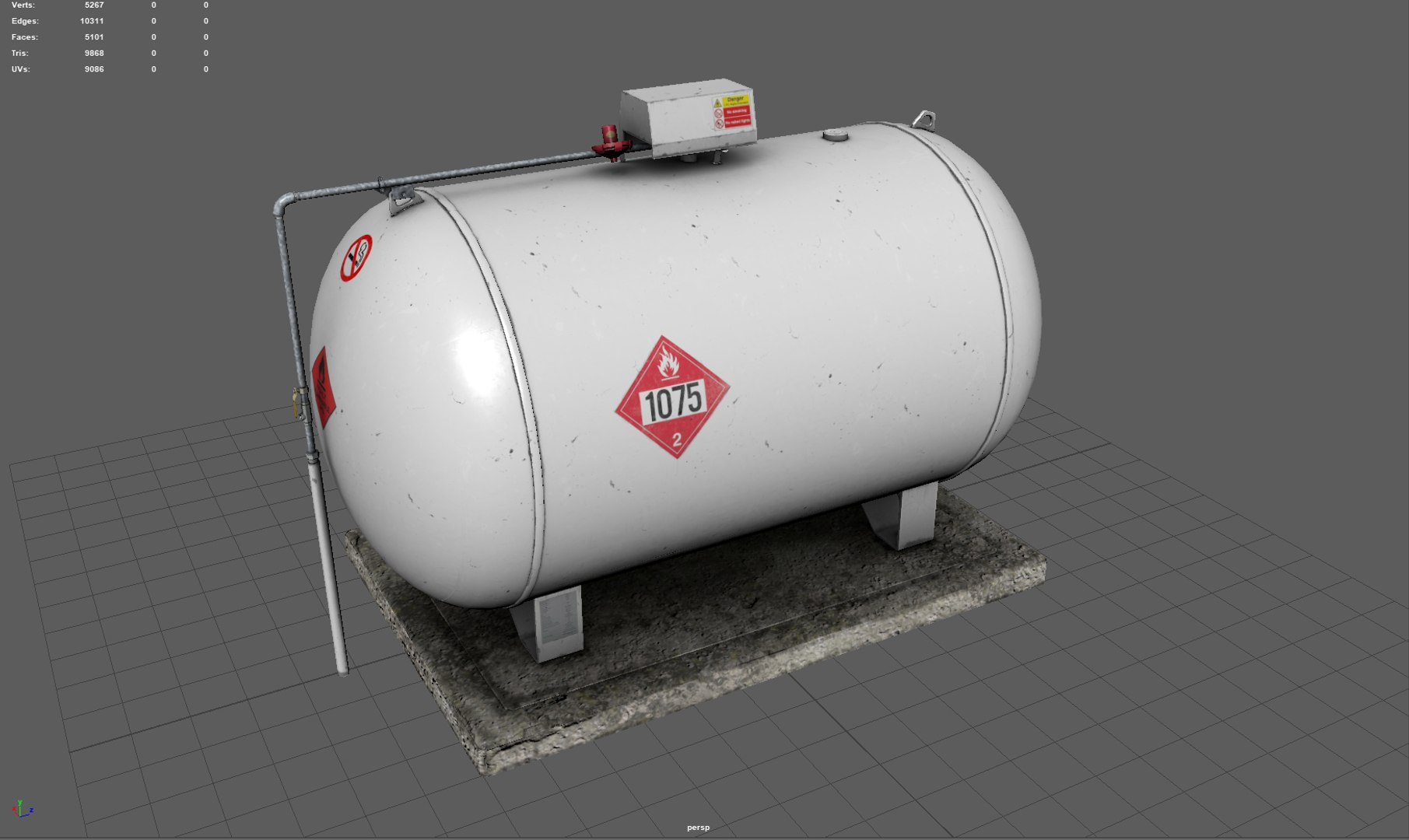 Gas Tank 3D - TurboSquid 1937062