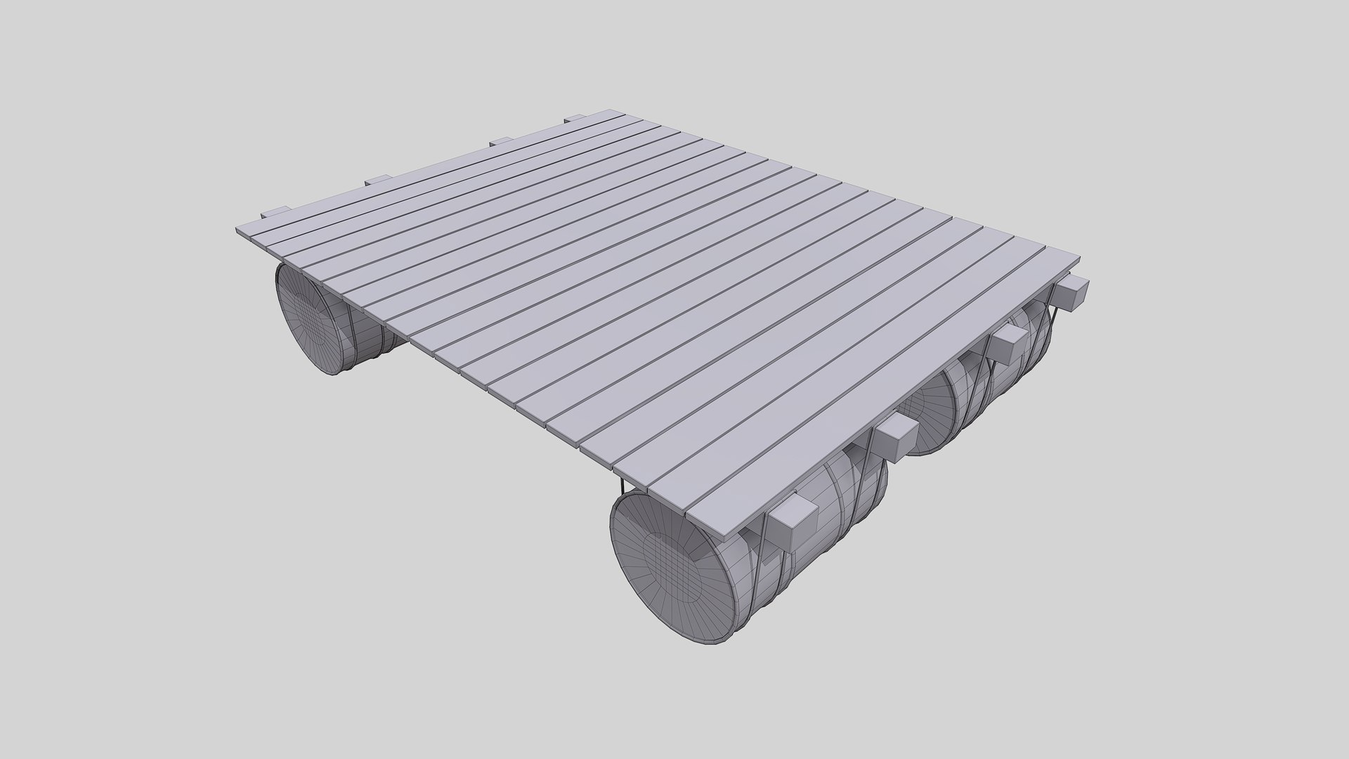 3D Wooden Raft V3 With Pbr 4K 8K Model - TurboSquid 1730042