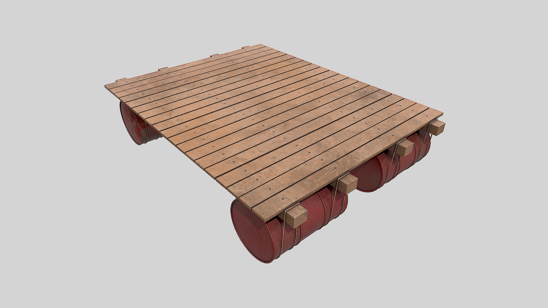 3D Wooden Raft V3 With Pbr 4K 8K Model - TurboSquid 1730042