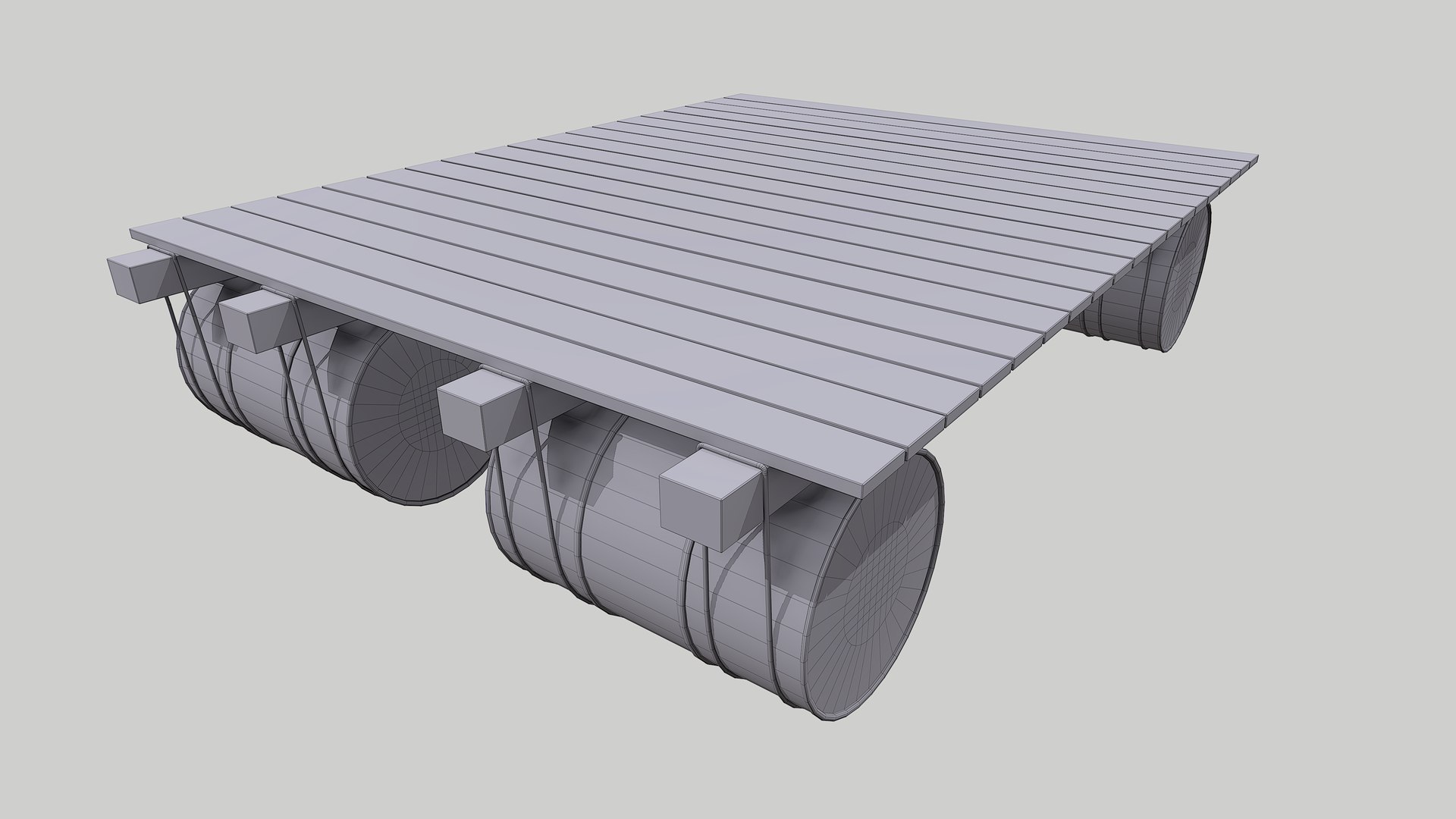 3D Wooden Raft V3 With Pbr 4K 8K Model - TurboSquid 1730042