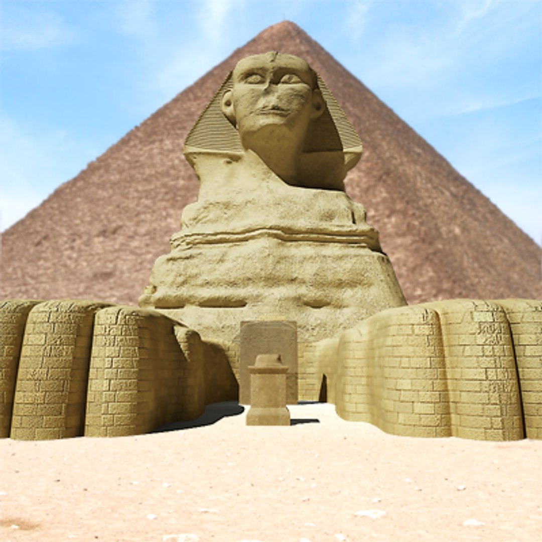 3d Great Sphinx Model