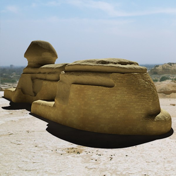 3d great sphinx model