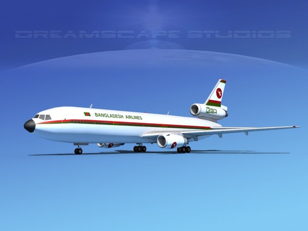3d model douglas dc-10