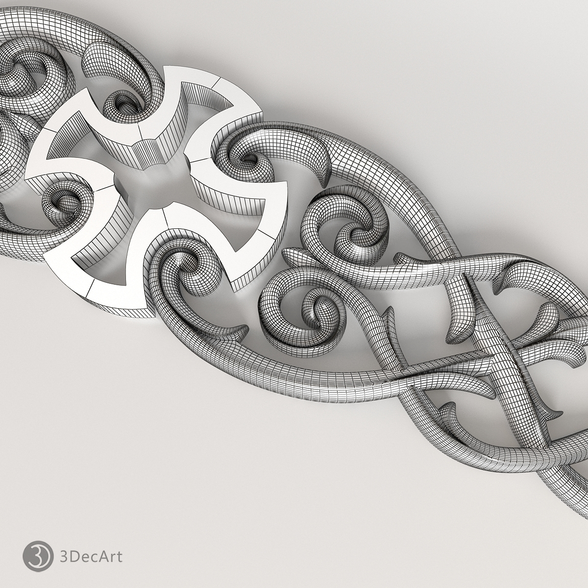 3d carved cnc model