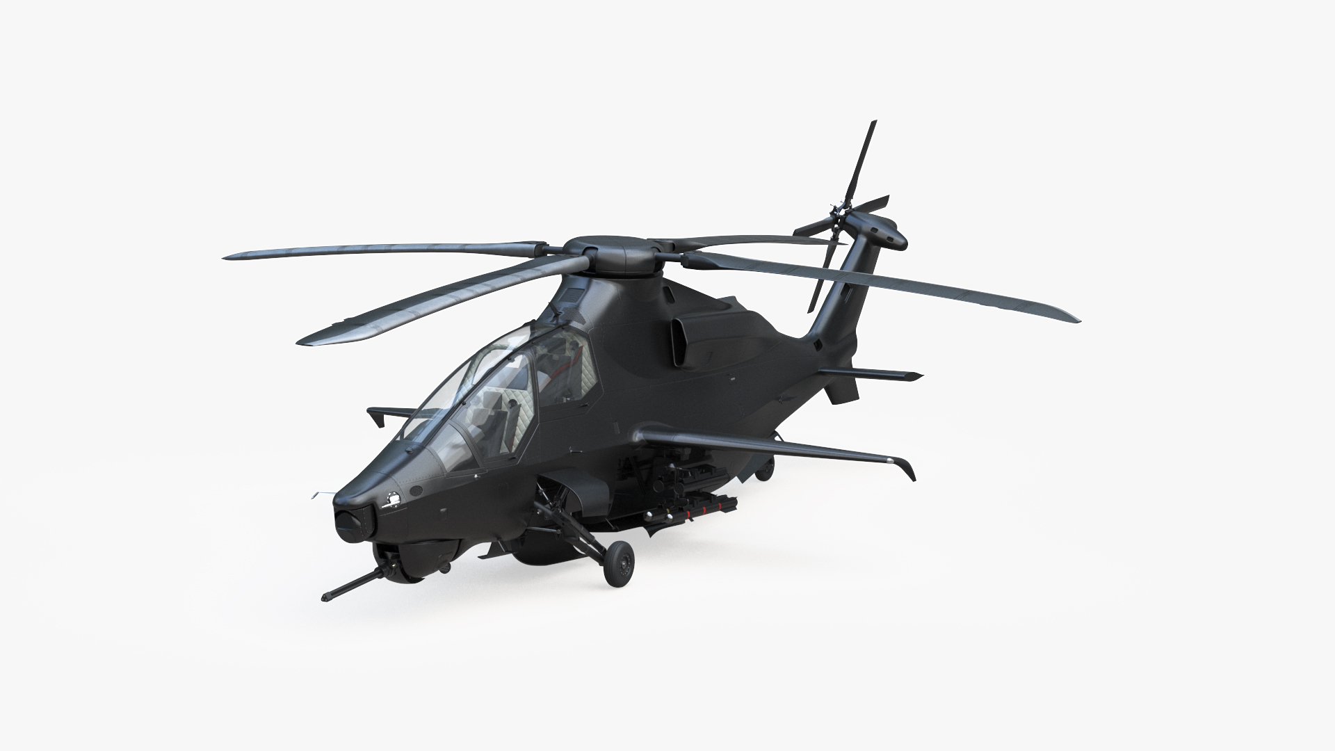 3D Model Military Attack Helicopter With Weapon Rigged - TurboSquid 2287263