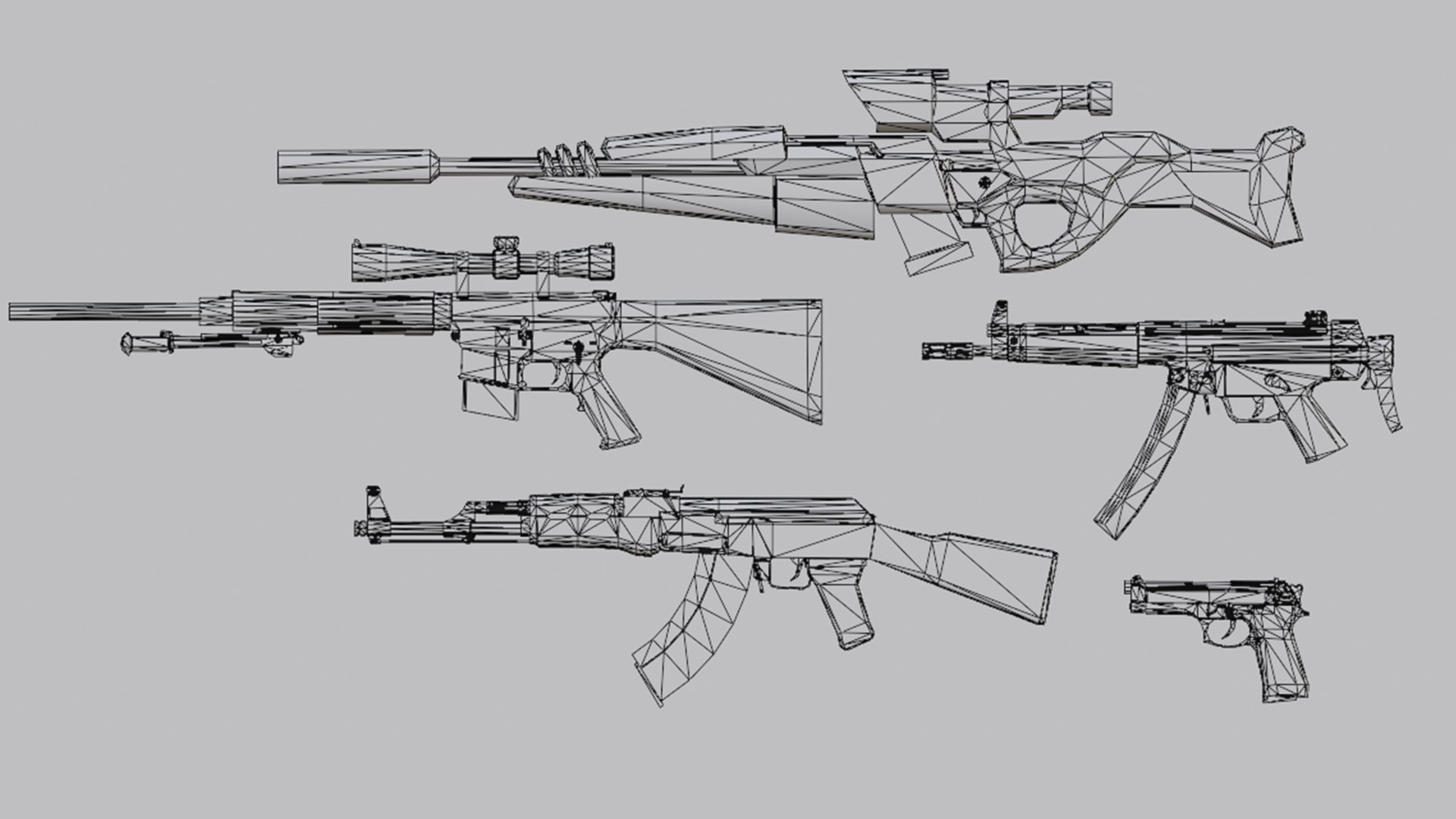 Hunter Attack Bundle 3D Model - TurboSquid 1953209